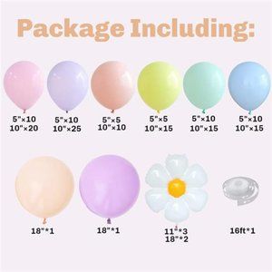 Party Supplies | Daisy Balloon Garland Arch Kit 157pcs White Groovy Daisy Flower Macaron Pastel ...